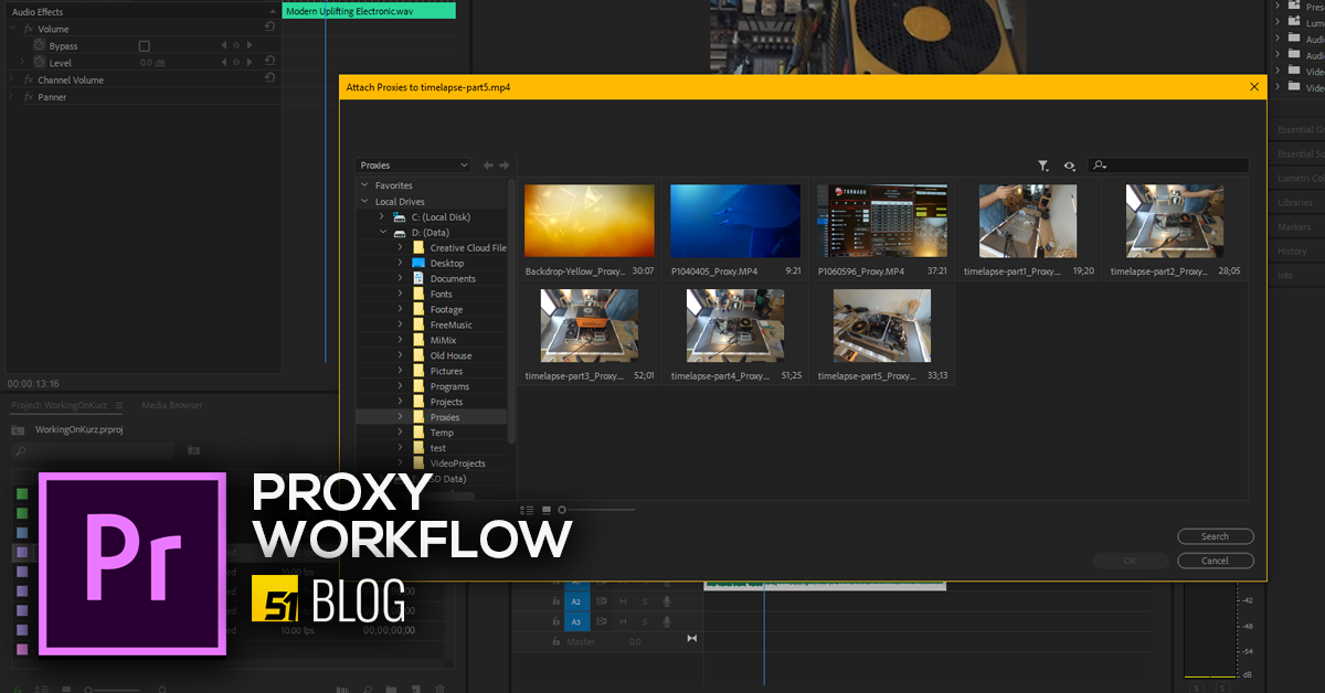Proxy Workflow ใน Adobe Premiere Pro